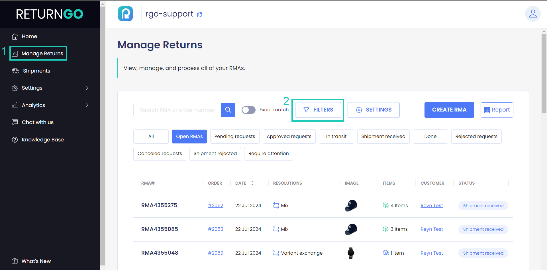 Managing Return Requests (New Version)